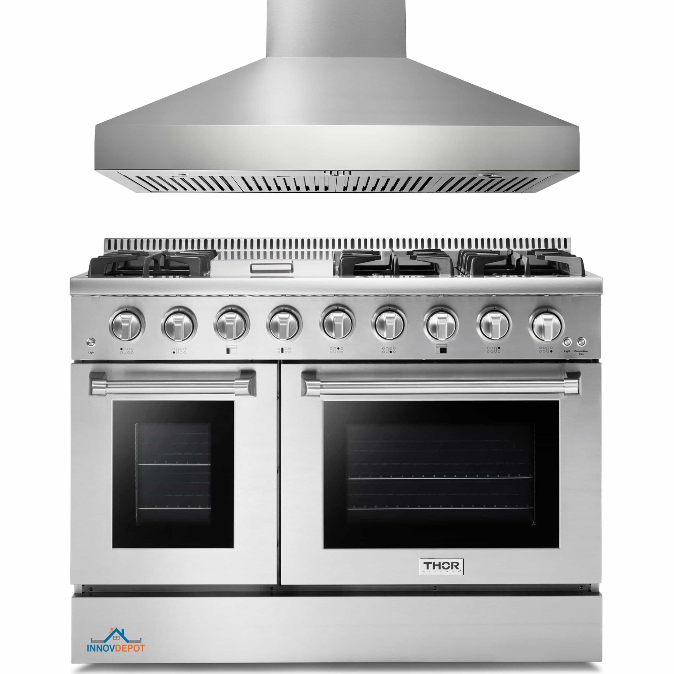 Thor Kitchen 2-Piece Pro Appliance Package - 48-Inch Gas Range & Pro W
