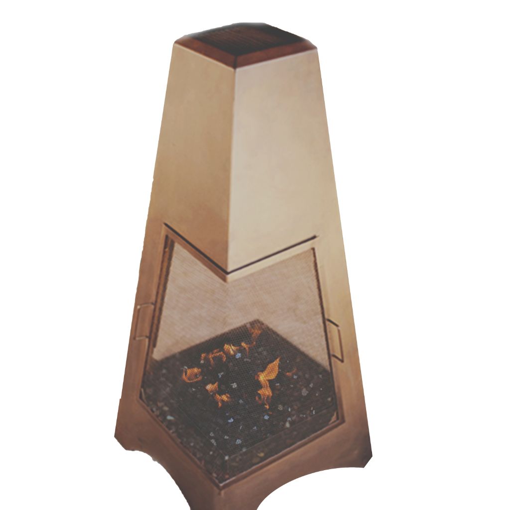 Buck Stove 46" Pyramid Outdoor Gas Chiminea with Screen